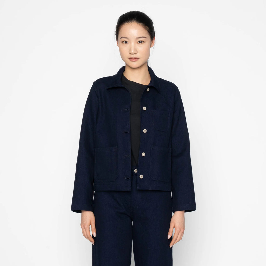 Naked & Famous - Gracie Jacket - Maekake Dobby - Indigo – City W.